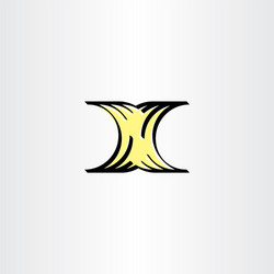 X letter logo orange and yellow Royalty Free Vector Image
