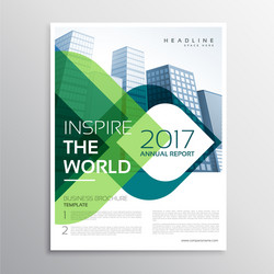 Template leaflet design with color lines Vector Image