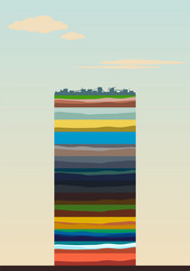 Structure of the earth in isometric style Vector Image