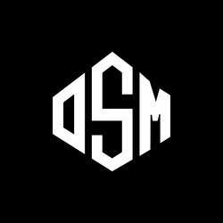 Osm letter logo design with polygon shape Vector Image