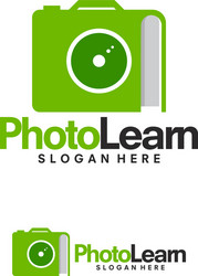 Photo album logo template design photography Vector Image