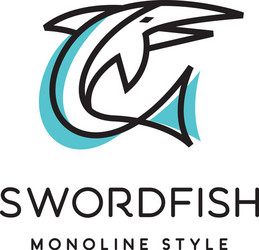 Swordfish logo Royalty Free Vector Image - VectorStock