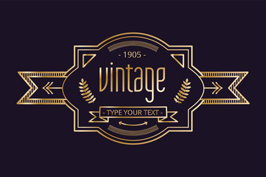 Vintage old style logo icon template Royalty Free Vector