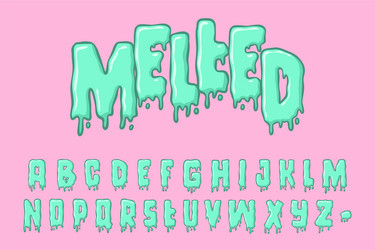 Alphabet melt graffiti cartoon Royalty Free Vector Image