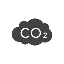 Co2 emissions line icon carbon gas cloud Vector Image