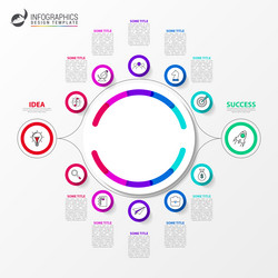 Infographic template a 2-row timeline with 10 Vector Image