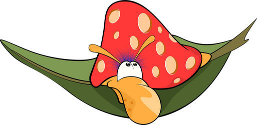 Malicious snail the monster cartoon Royalty Free Vector