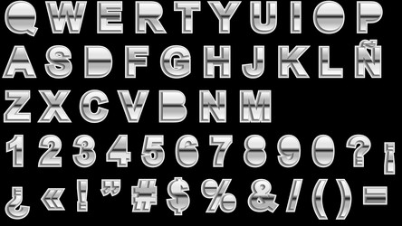 Alphabet Chrome Letters Vector Images (over 5,000)
