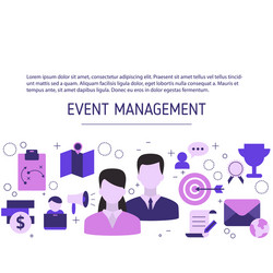 Event management concept management concept Vector Image