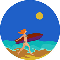 Female Surfer Silhouette Vector Images (over 480)