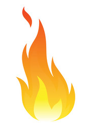 Fire flame icon cartoon heat wildfire or bonfire Vector Image