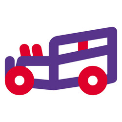 Hot rod a modified large cabin car Royalty Free Vector Image