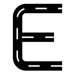 Road theme alphabet letters font markings Vector Image