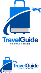 Travel guide logo template book logo Royalty Free Vector