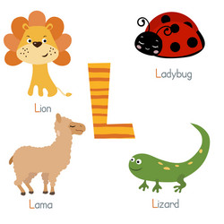 Cute zoo alphabet Royalty Free Vector Image - VectorStock