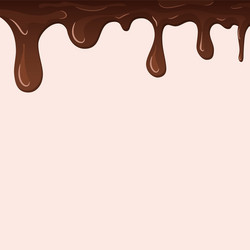 Dripping chocolate drips isolated Royalty Free Vector Image