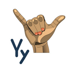 Hand icon letter l for american sign language Vector Image