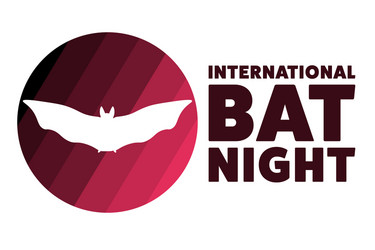 International bat night holiday concept template Vector Image