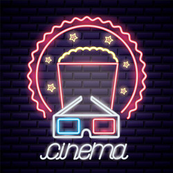 Film reel neon sign Royalty Free Vector Image - VectorStock