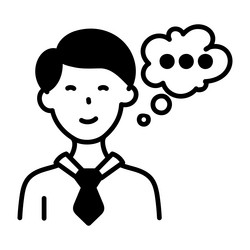 Thinking person Royalty Free Vector Image - VectorStock