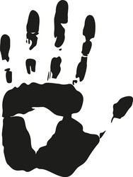 Concept human hand or handprint symbol kid Vector Image