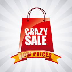Crazy sale Royalty Free Vector Image - VectorStock