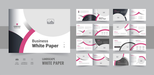 Modern business white paper design template Vector Image
