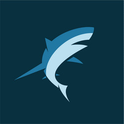 Blue shark Royalty Free Vector Image - VectorStock