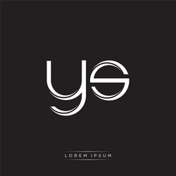 Sy logo letter monogram slash with modern Vector Image