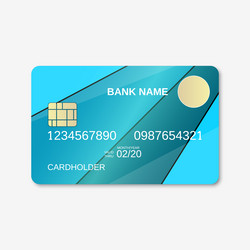 Bank card design template Royalty Free Vector Image