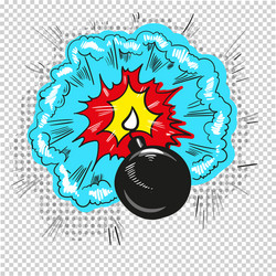 Bomb ready to explode Royalty Free Vector Image