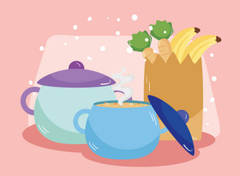 Soup pot design Royalty Free Vector Image - VectorStock