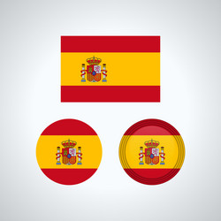 Spanish triangle flag hanging Royalty Free Vector Image