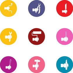 Refurbish icons set simple style Royalty Free Vector Image