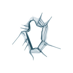 Accident broken glass cartoon Royalty Free Vector Image