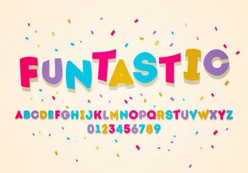 Funny capital letters alphabet Royalty Free Vector Image