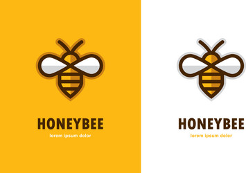 Bee simple logo design Royalty Free Vector Image
