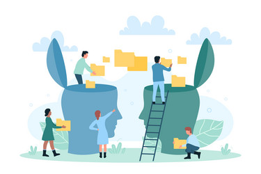 Transferring knowledge Royalty Free Vector Image