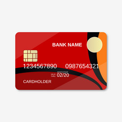 Bank card design template Royalty Free Vector Image
