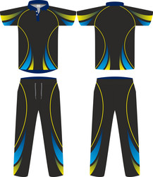 Cricket uniform set with bottom trouser design Vector Image