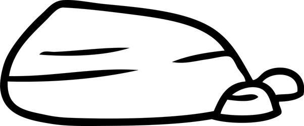 Line drawing doodle of stone and pebbles Vector Image