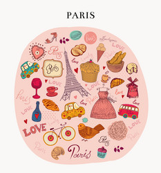 Paris labels Royalty Free Vector Image - VectorStock