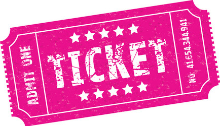 Pink love ticket Royalty Free Vector Image - VectorStock