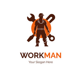 Workman logo black Royalty Free Vector Image - VectorStock