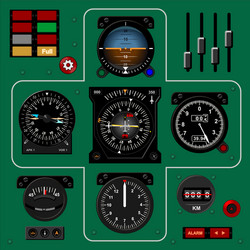 Airplane instrument panel aircraft dashboard Vector Image