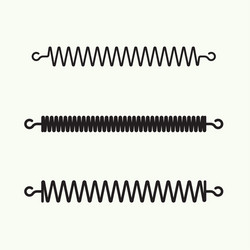Flexible springs set Royalty Free Vector Image