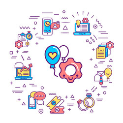 Event management web banner infographics Vector Image