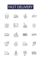 Speed line icons and signs quick speedy Royalty Free Vector