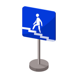 Information road signs icon in cartoon style Vector Image