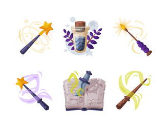 Occult magic objects for mystic rituals Royalty Free Vector